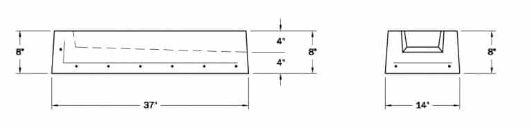 Heavy Duty Large Splash Block - Western Precast - El Paso, TX